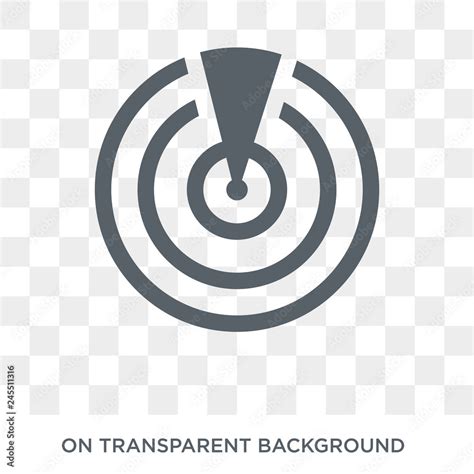 Radar Detection Icon Trendy Flat Vector Radar Detection Icon On Transparent Background From