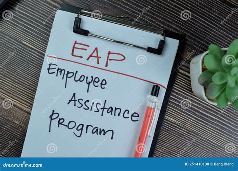 Eap Employee Assistance Program Business Finance Concept On Screen
