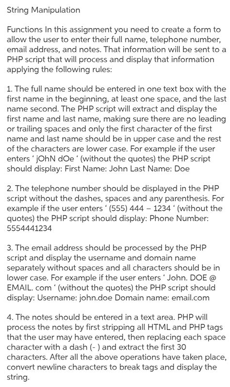 solved string manipulation functions in this assignment you