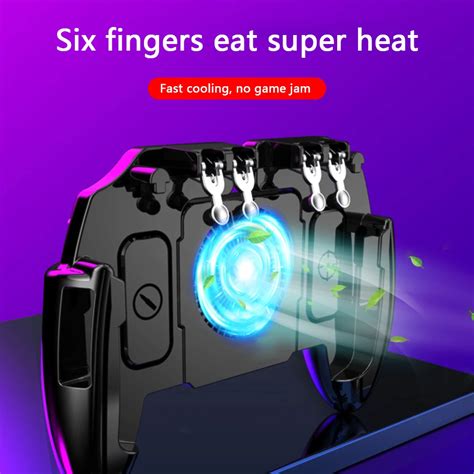 Abs 6 Fingers Gamepad Mobile Phone Shooting Gaming Button Triggers