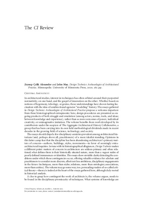 Pdf Review Of Design Techniques Archaeologies Of Architectural Practice