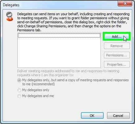 Add A Delegate In Outlook