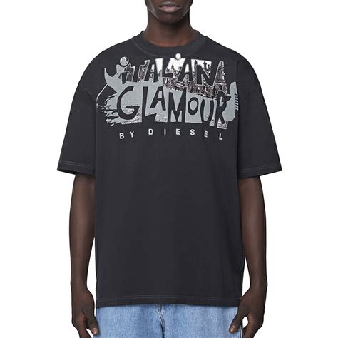 【楽天市場】 Diesel ディーゼル メンズ エンボス加工プリント リラックスフィット 半袖tシャツ カットソー【t Wash D3】【サイズxs】【2サイズ程大きめのサイズ感】【ブラック