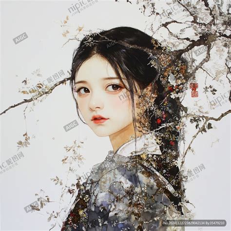 Ai创作图工笔人物 人物工笔 工笔美女插画 古风美女头像插画封面 人物工笔画 仕女图临摹 板绘人像 工笔画人物 工笔美女 水彩清朝美女 工笔古典美女 工笔画美女 照片工笔画 水彩汉服美女 复古