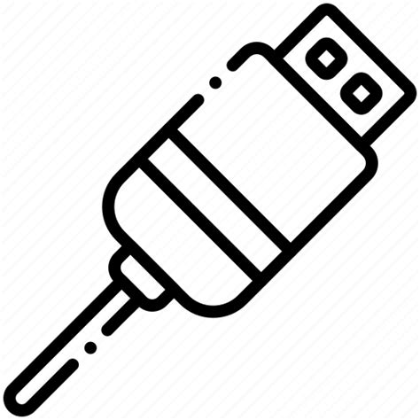 Usb Cable Connector Data Icon Download On Iconfinder
