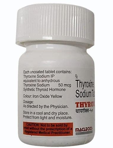 Thyrox Thyroxine Sodium Tablets Strength 50 Mcg At ₹ 120bottle In