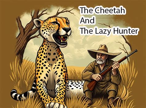 The Cheetah And The Lazy Hunter Funcolouring