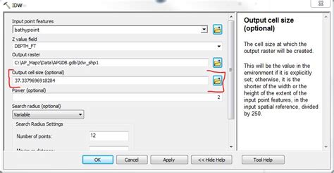 Arcgis 10 2 Cell Size Parameter For Idw Spatial Analyst Tool Geographic Information