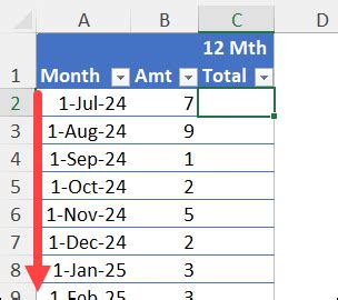 Excel Running Total Rolling Total Examples Video