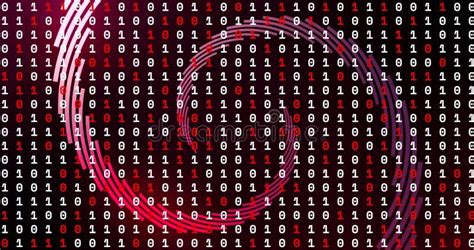 Binary Code With Swirling Red And White Lines Data Processing Animation Stock Footage Video