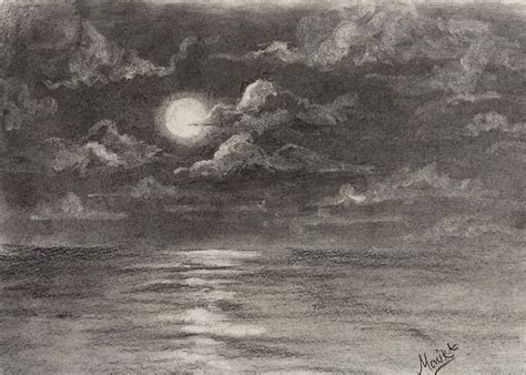 How To Draw Clouds Using Charcoal