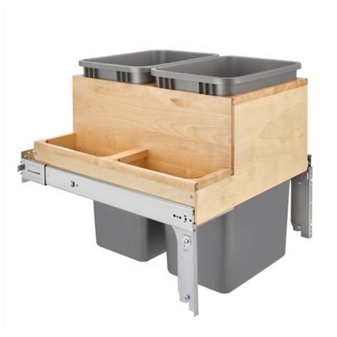 Rev A Shelf Double Pullout Top Mount Bin W Soft Close Qt WCTM BBSCDM Piece Kroger