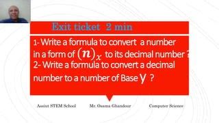 Numbering Systems Decimal Binary Octal Hexadecimal PPTX