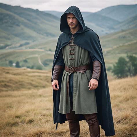 Mystic Wanderer Hooded Cloak Epic Fantasy Adventurer Cosplay Costume