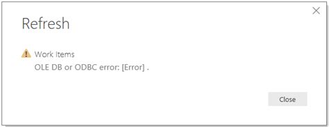 Ole Db Or Odbc Error Error Microsoft Fabric Community
