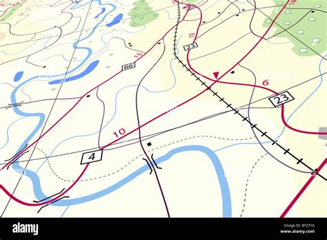 Illustration Of A Generic Road Map Without Names Stock Photo Alamy