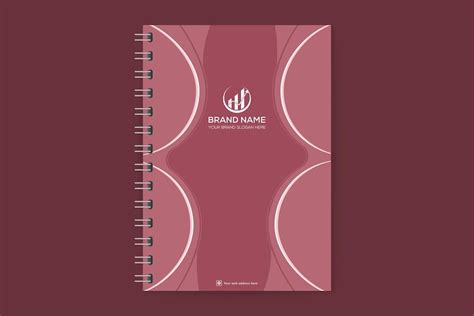 Professional Modern Company Note Cover Template Design Premium Vector