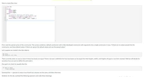 Solved Here Is A Basic Box Class 1 Class Box 3 Private