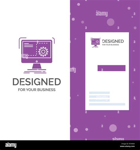 Business Logo For Command Computer Function Process Progress Vertical Purple Business