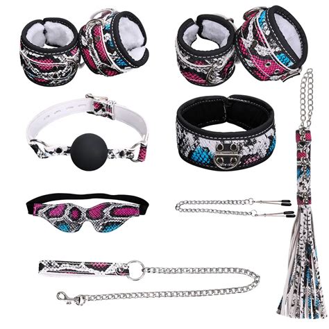Pvc Mouth Ball Gag Hand Ankle Cuff Sex Whip Neck Collar Fetish Sm