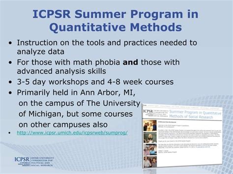 Icpsr Educational Activities Ppt