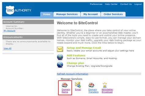 Registering A New Domain Name Via Your Existing Account Incauthority Web Hosting