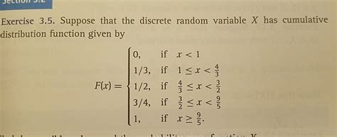 Solved Exercise 35 Suppose That The Discrete Random