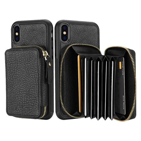 Case For Iphone Xs Max Genuine Leather Protective Case Cover With Wallet Card Holder