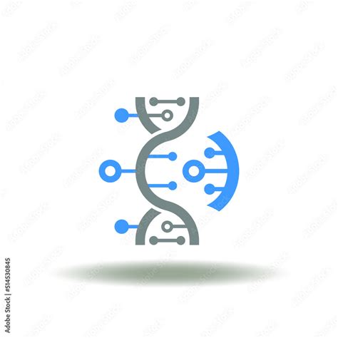 Vector Illustration Of Dna Helix Decoding Symbol Of Spiral Sequence
