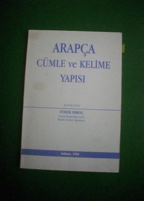 Arapca Cümle Ve Kelime Yapısı Kitap 809813458
