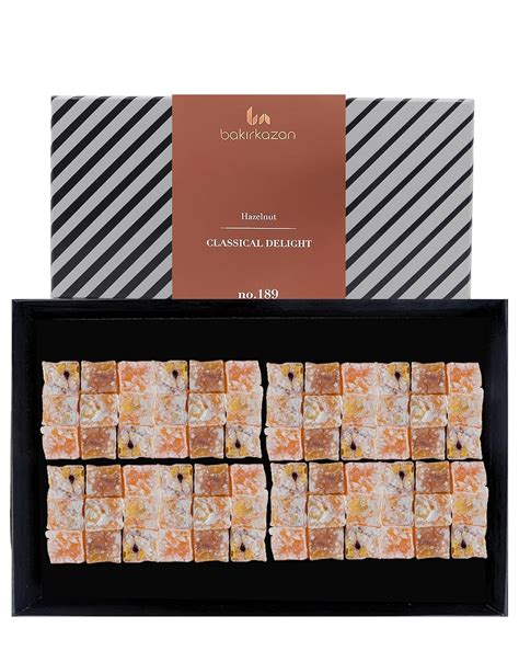 Bakirkazan Turkish Delight Rich Hazelnut 72 Piece Cube