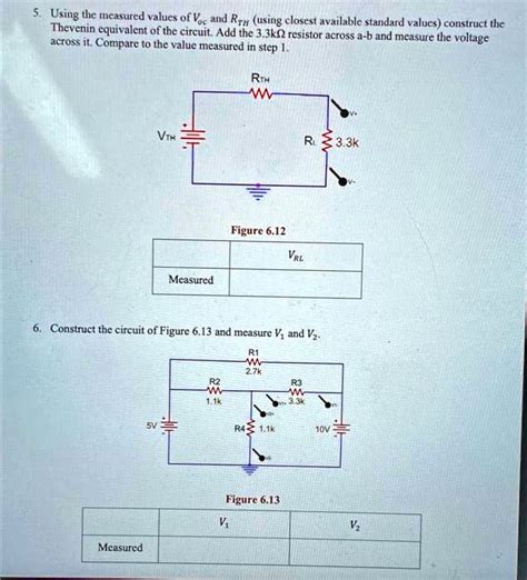 Solved Texts Please Calculate The Missing Values 1 Thevenin