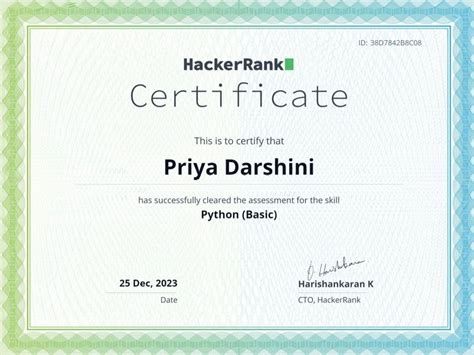 Priya Darshini On Linkedin Python Hackerrank