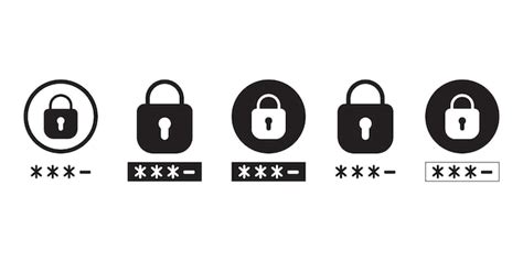 Premium Vector Password Protection Icon Set Security Password Icon
