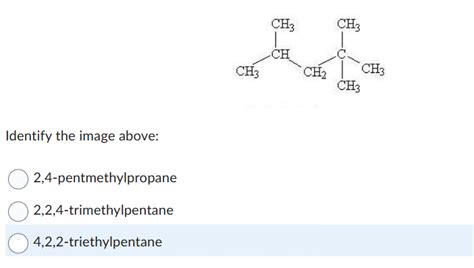 [solved] Identify The Image Above 2 4 Pentmethylpropane 2