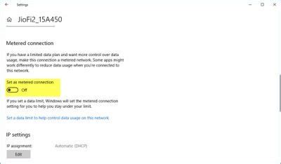 How To Set Metered Connections In Windows