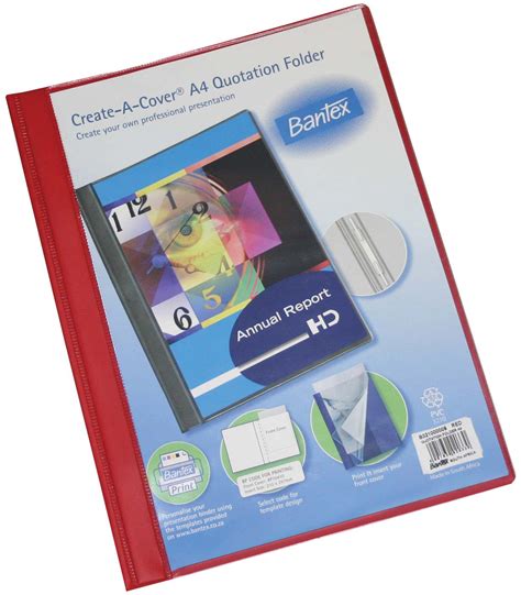 Create A Cover Quotation Folder A4 Red Abm Office National