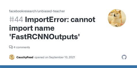 Importerror Cannot Import Name Fastrcnnoutputs Issue Facebookresearch Unbiased