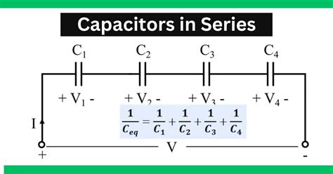 Capacitors In Series Circuit Diagram And Formula