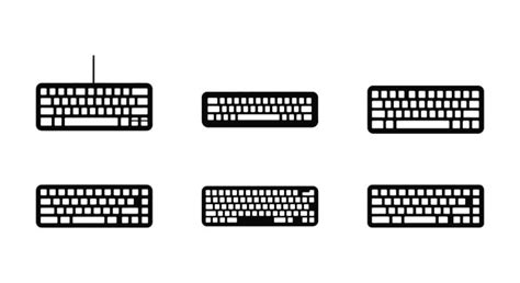 Black And White Keyboard Layouts Vector Graphics Premium Ai Generated