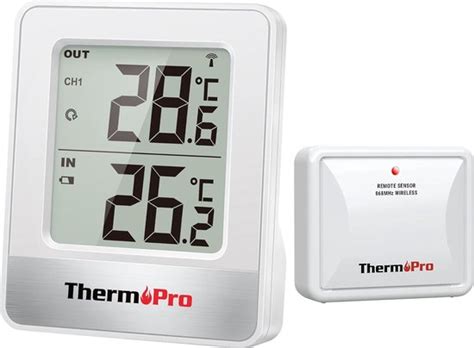 Draadloze Thermometer Kamerthermometer Voor Binnen Buiten Met Waterdichte Buitensensor Bol