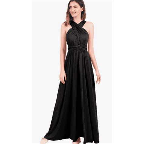 Ppiao Women Evening Long Prom Dress Multi Way Wrap Convertible Floor