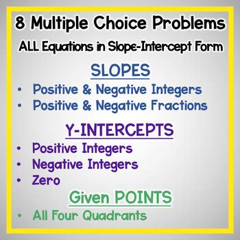 Writing Linear Equations From A Point And Slope Coloring Activity