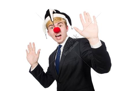 사업가 광대 흰색 절연 사진 무료 다운로드 Lovepik