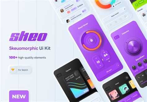 Skeo Skeuomorphic Ui Kit Ui Kit Mobile App Design App Design