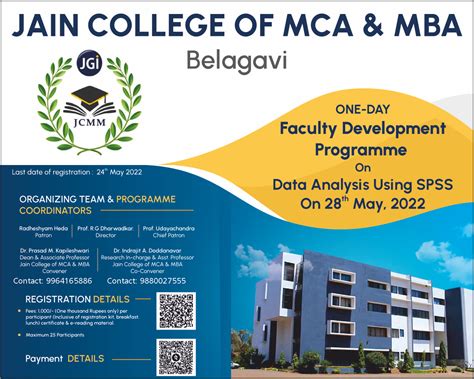 fdp data analysis using spss jcmm jain mba belgaum