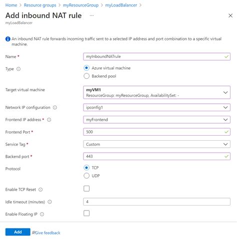 Manage Inbound Nat Rules For Azure Load Balancer Microsoft Learn