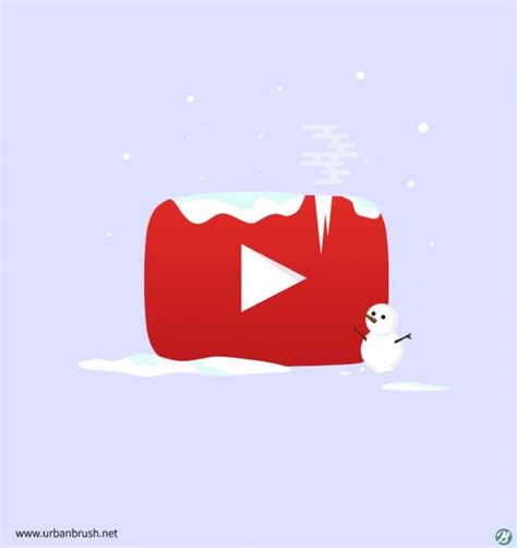 겨울 유튜브 로고 일러스트 Ai 무료다운로드 Free Winter Youtube Logo 어반브러시