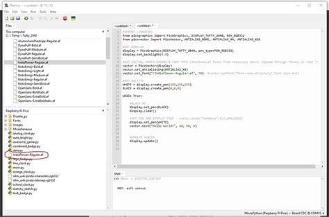 Picovector Custom Fonts For Micropython 1205 Update Support