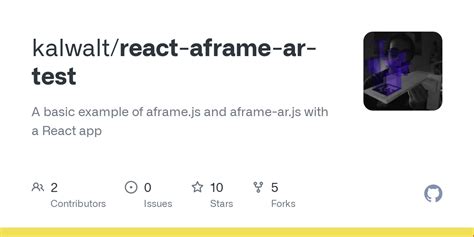 github kalwalt react aframe ar test a basic example of aframe js and